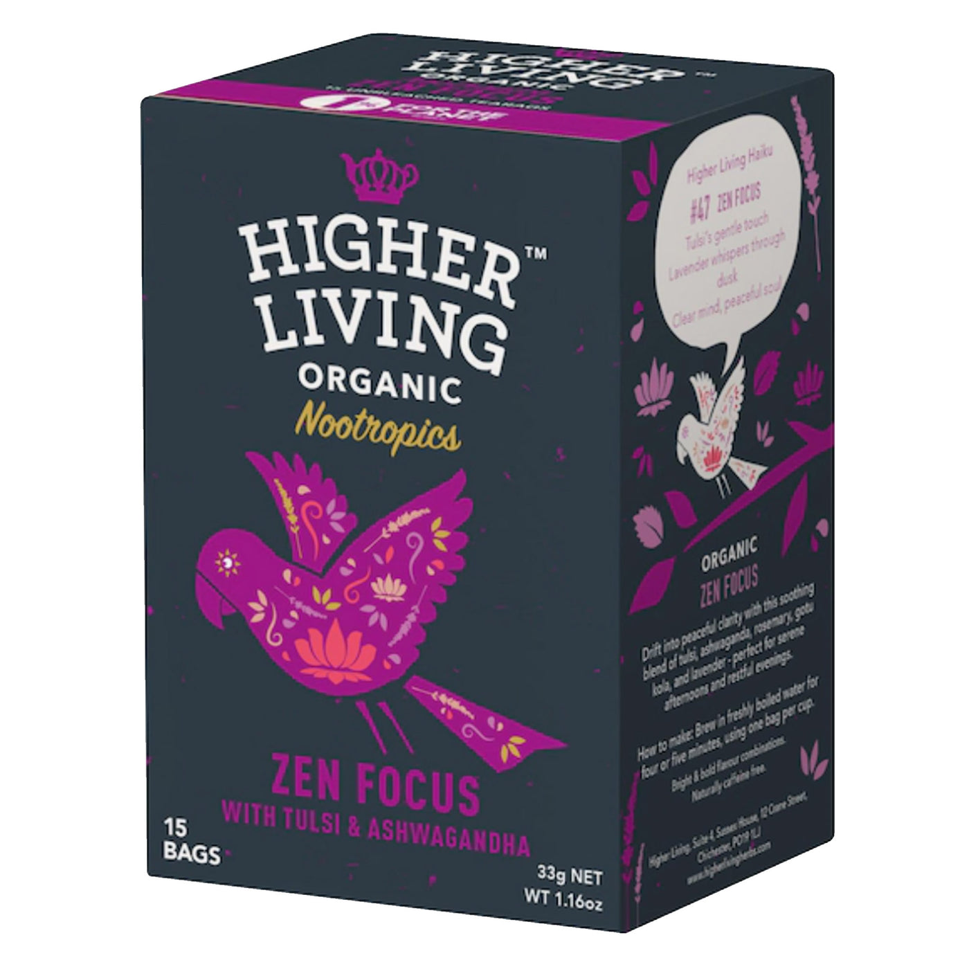 Nootropic Zen Focus 15 Teabags– Higher Living Teas