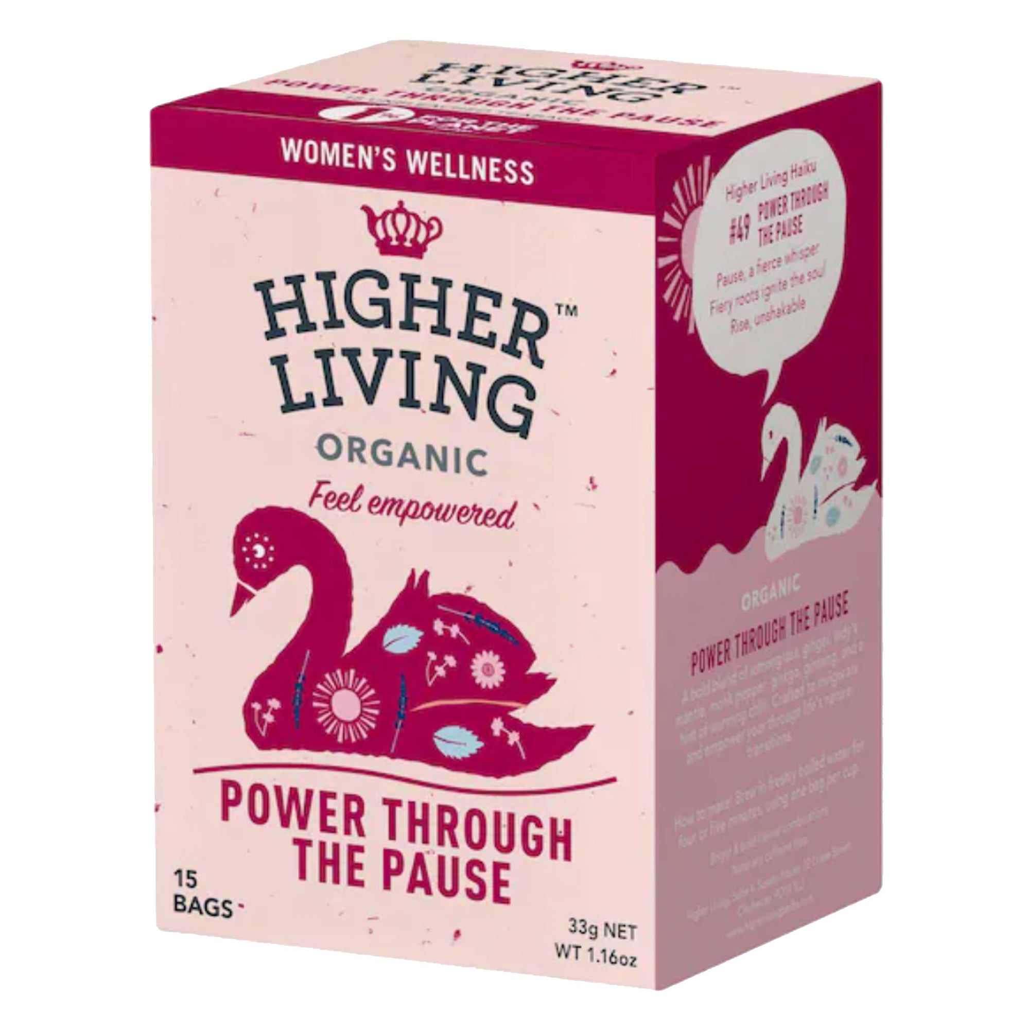 Women’s Wellness Power Through The Pause 15 teabags– Higher Living Teas